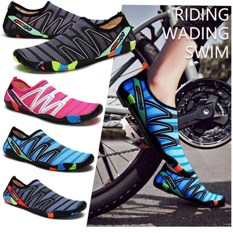 Outdoor Cycling Shoes Sports Swimming Amphibious Rubber Beach Shoes Men ...