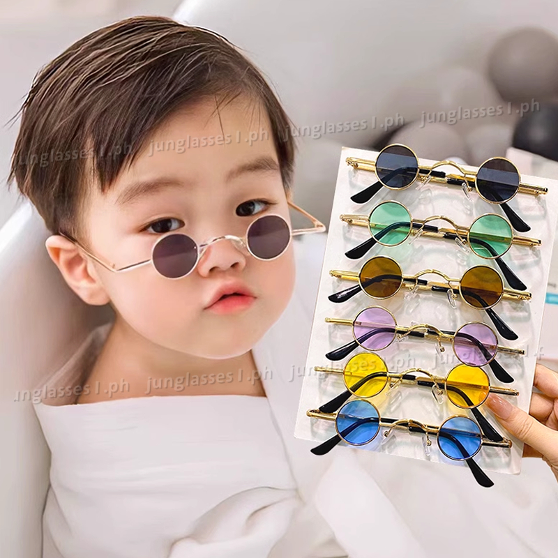 Children Extra Small Frame Round Vintage Small Sunglasses for Baby ...