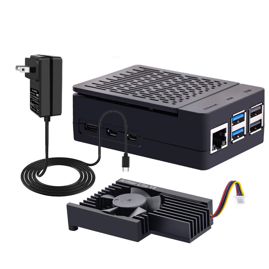 52Pi Case for Raspberry Pi 5 with Power Supply for Raspberry Pi 5 ...
