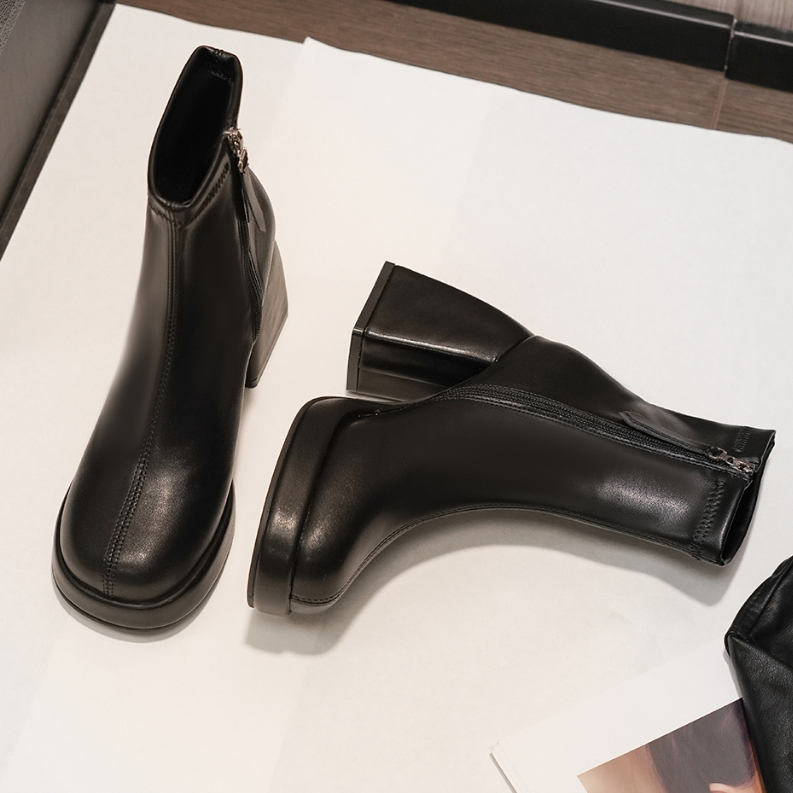 WS 9CM Long legged~High heeled short boots women's platform shoe thick ...
