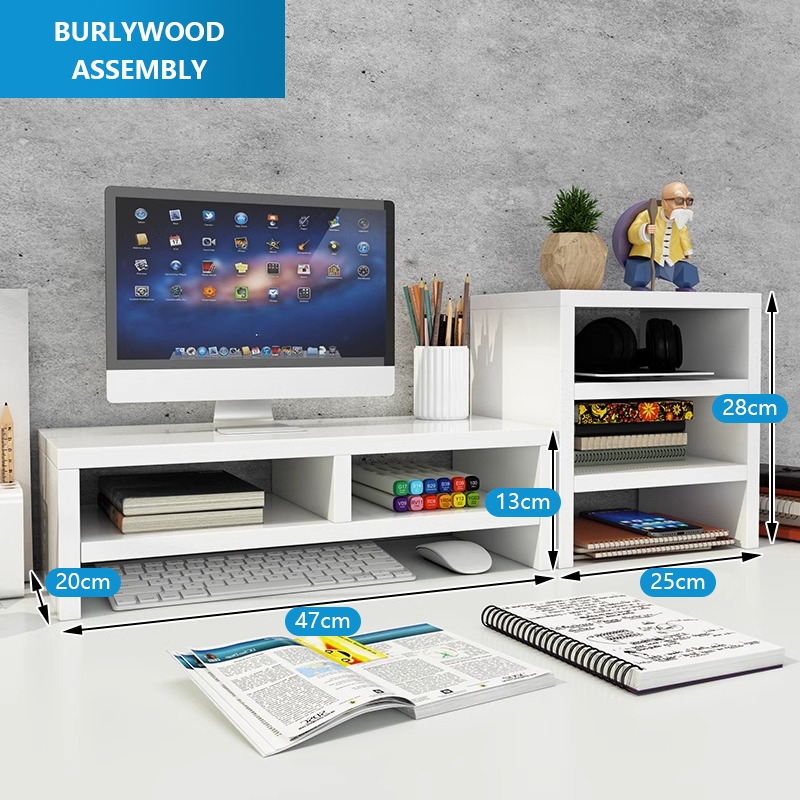 Monitor Rack Riser Monitor Stand Office Desk Storage Computer Monitor ...