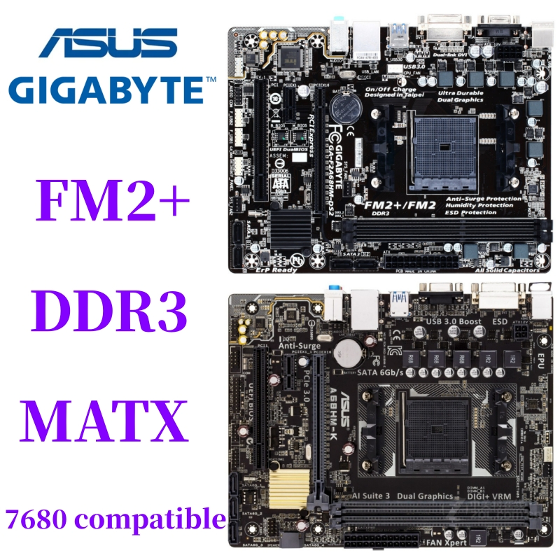ASUS/GIGABYTE Used A68HM-K F2A68HM-S1 F2A68HM-DS2 A68 Motherboard All ...