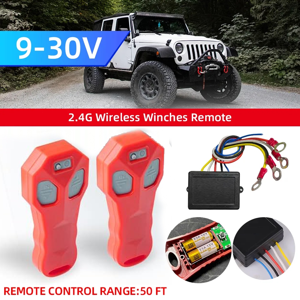 9-30V Electric Winch Control System Automobile Accessories Winch Wireless Remote Control Set ...