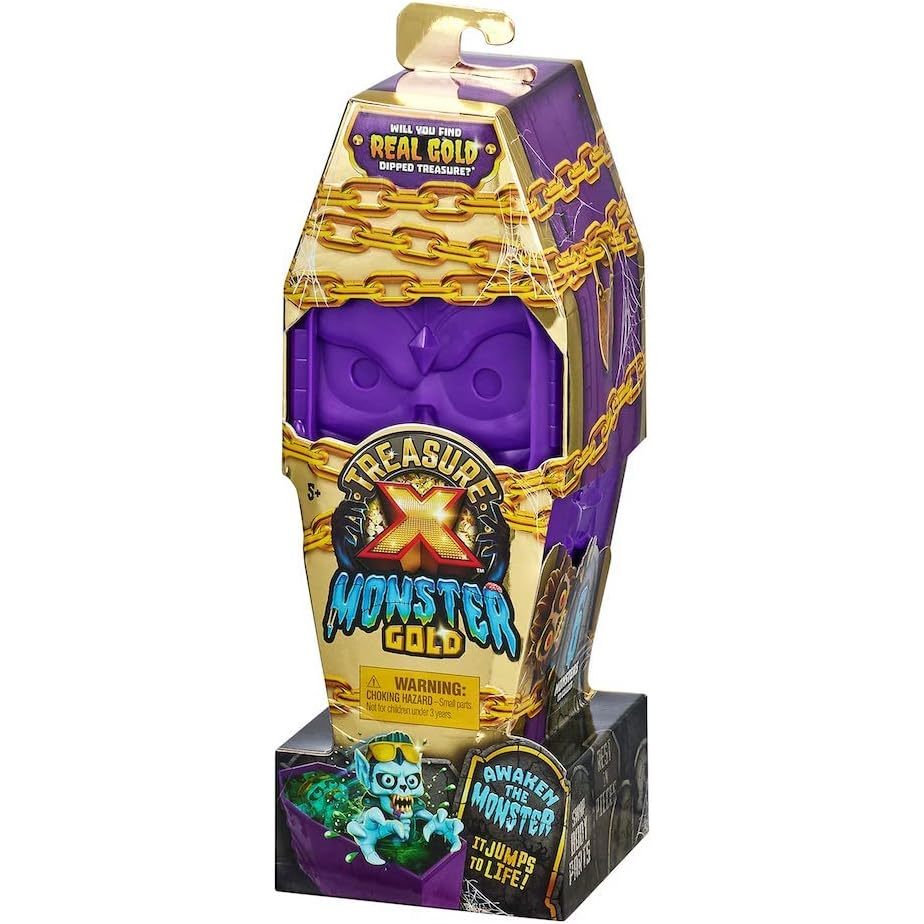 TREASURE X Monsters Gold Single Pack Unboxing Toy with Slime and Spider ...