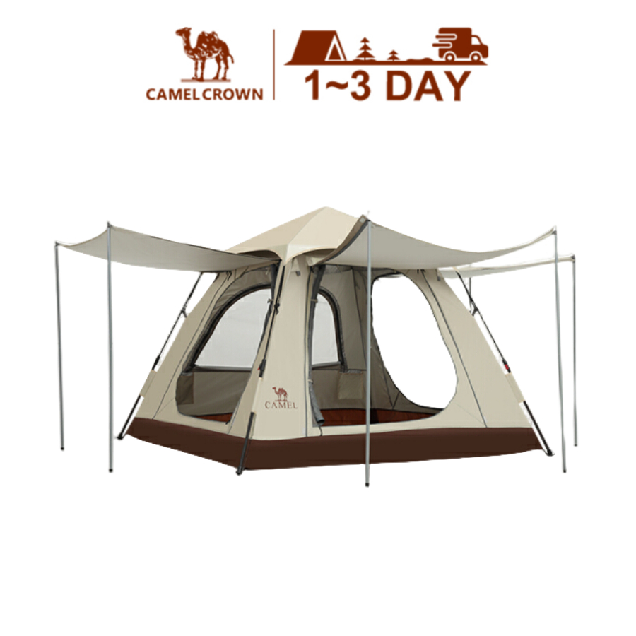 CAMEL CROWN Outdoor 3-4 People Camping Picnic Automatic Stretch Tent ...