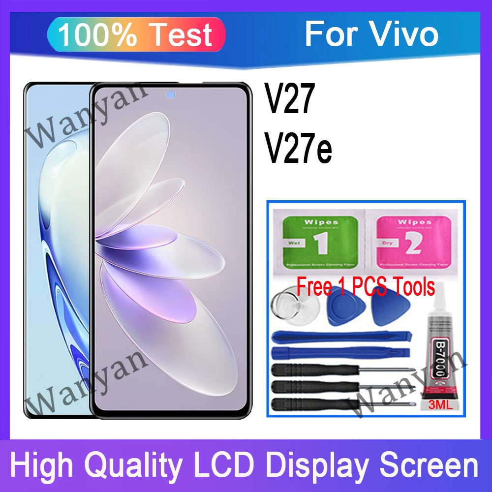 Original AMOLED Vivo V27 5G V27e LCD Display Touch Screen Replacement ...