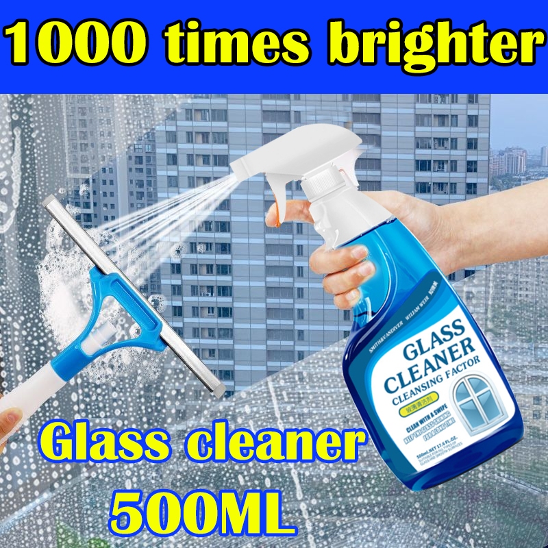 500ml Glass Cleaning Spray Car Windshield Home Window Mirror Fast ...