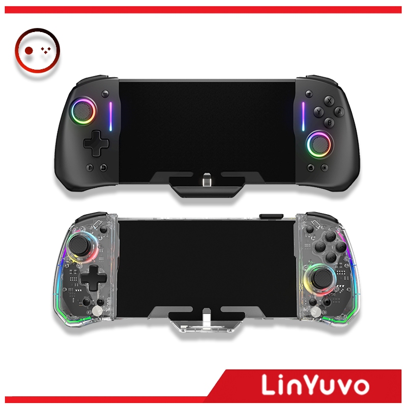 LinYuvo Switch Controller Transparent Programmable/Turbo/Motor Sensing/Vibration/Wake-up Joycon ...