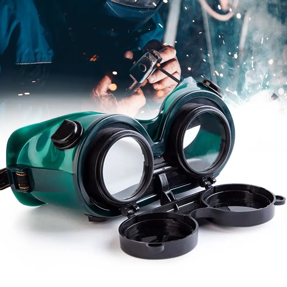 Double Flip Welding Glasses Cutting Welders Goggles Glasses Lenses ...