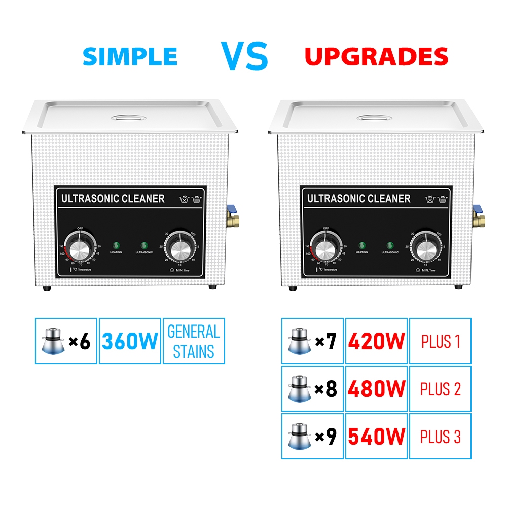 15L Industrial Ultrasonic Cleaner 360W-540W Sonic Equipment Metal DPF ...