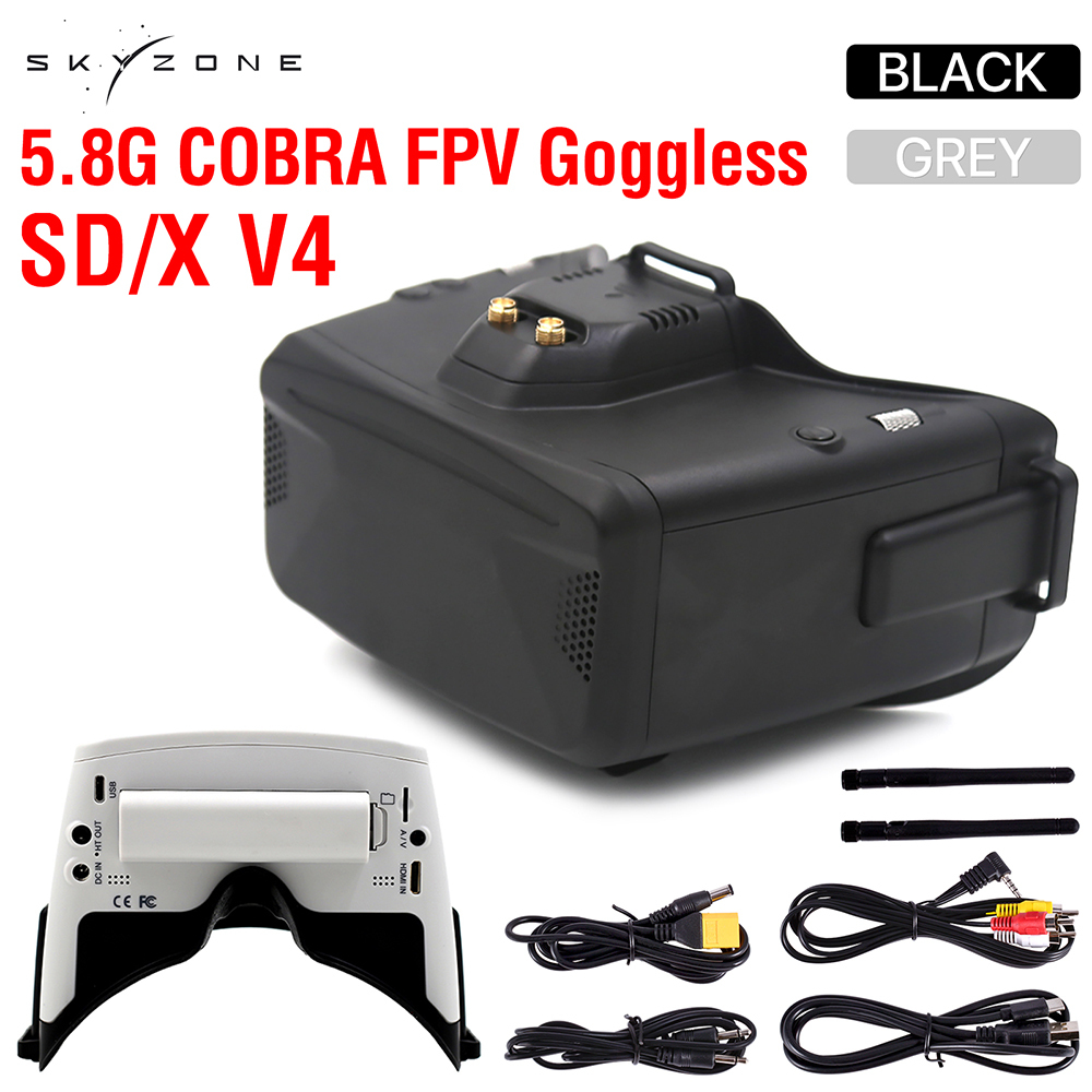 SKYZONE Cobra SD X V4 FPV Video Goggles 800x480 4.3in Cobra 1280x720 4.1in 5.8G 48CH Receiver ...