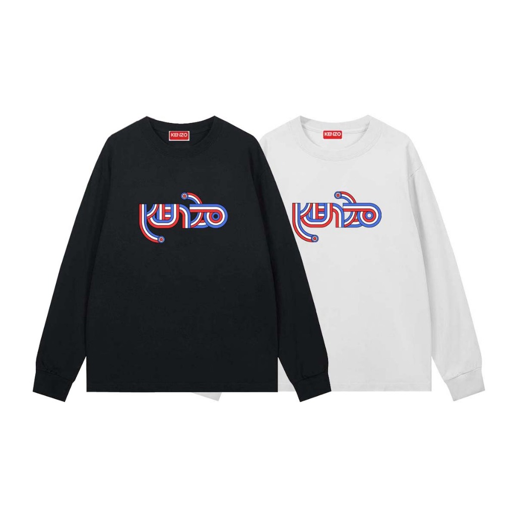 KENZO TARGET T-shirt Co branded Letter LOGO Long sleeved T-shirt ...