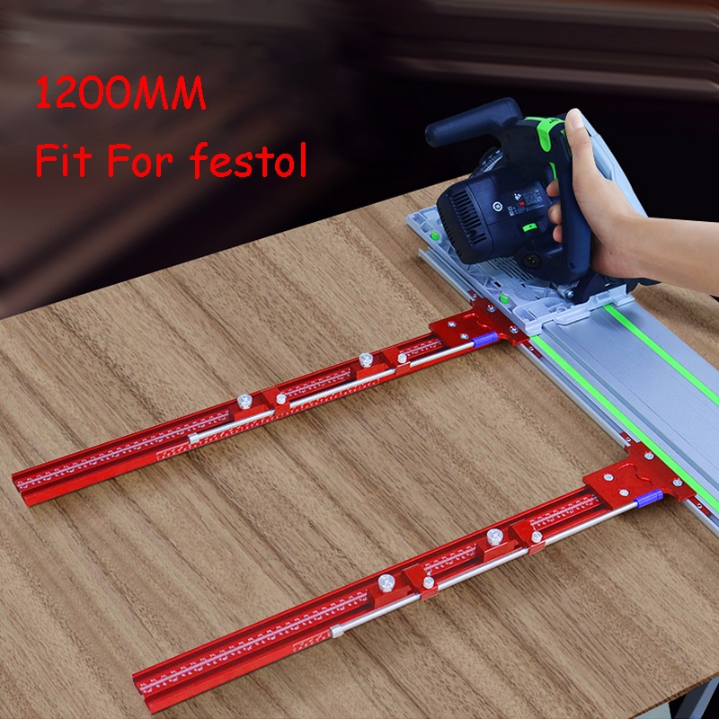 One Set 1200mm Circular Saw Track Set Repeat-Cutting Parallel Rail ...