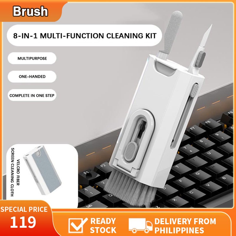 8In1 Keyboard Cleaner Brush Kit Multifunctional Earphone Cleaning Pen ...