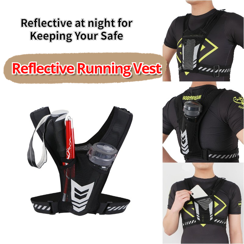 Reflective Running Vest Phone Holder Durable Phone Carrier for Running ...
