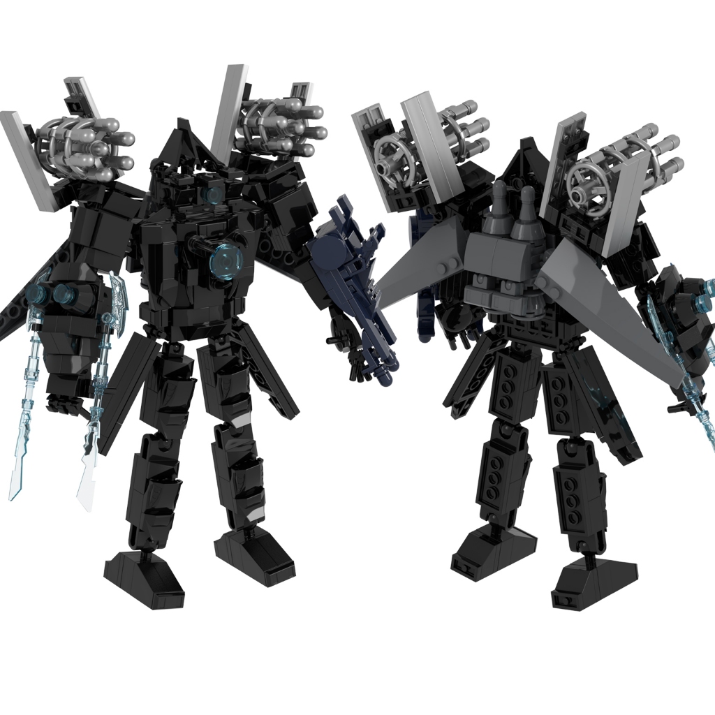 9 Skibidi Building Block Toilet Vs Monitor Titan TV Man Model ...