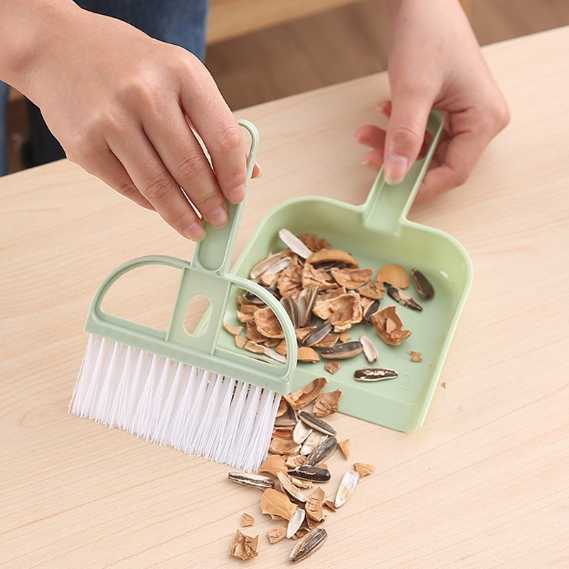 Mini Dustpan and Brush Set,Nesting Snap-On Design, Portable Compact ...