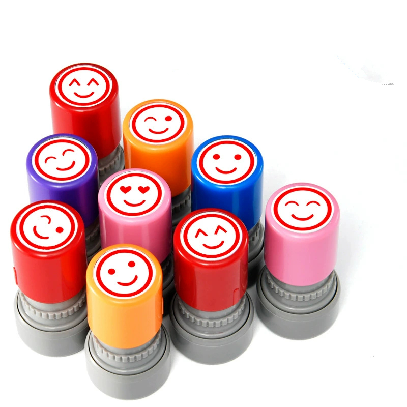 Ha Happy Emoticon Stamp Praise Like Smiling Face Student Teaching Round Stamp | Shopee Philippines