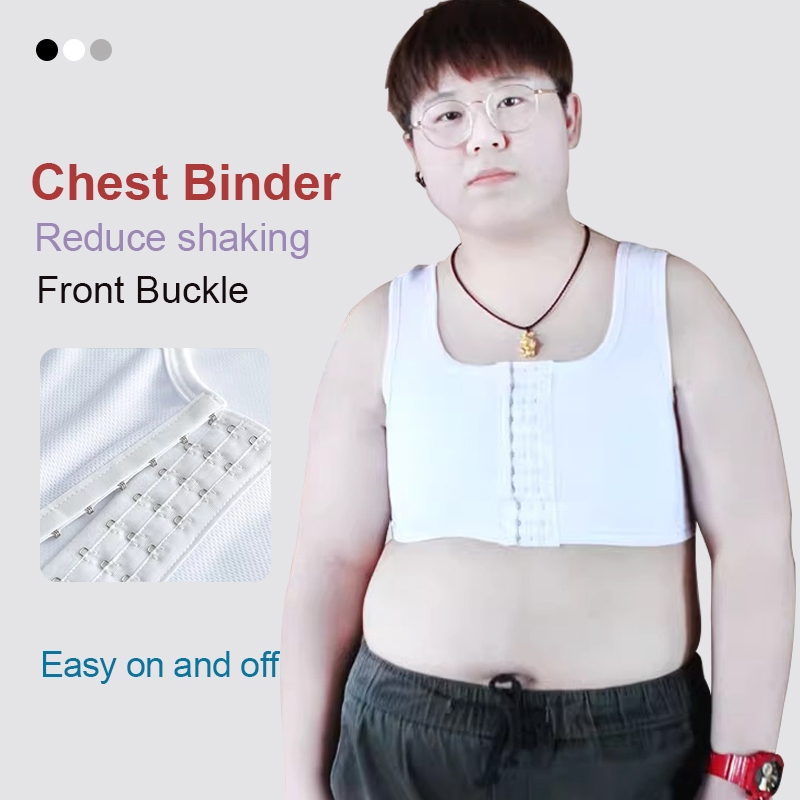 3-Row Buckle Breast Binder Non Bandage Crop Top Short Chest Binder ...