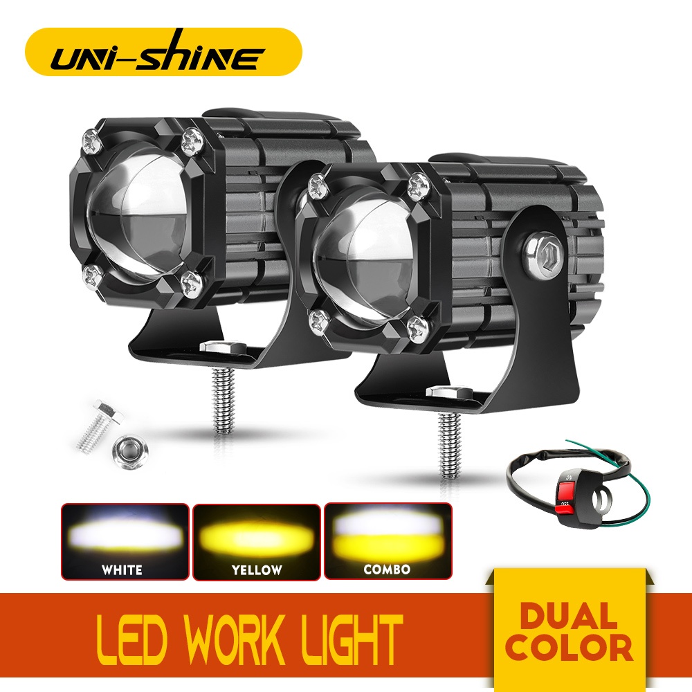 New Moto 25000LM Mini Dual Color LED Work Light Bar with Switch 6500K ...