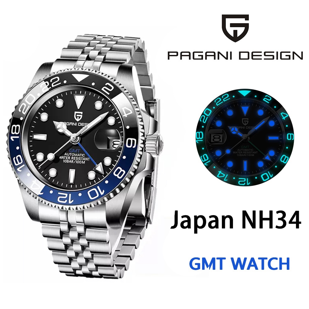 PAGANI DESIGN Original New 40MM Automatic Mechanical watch for men Japan Seiko NH34 100M ...