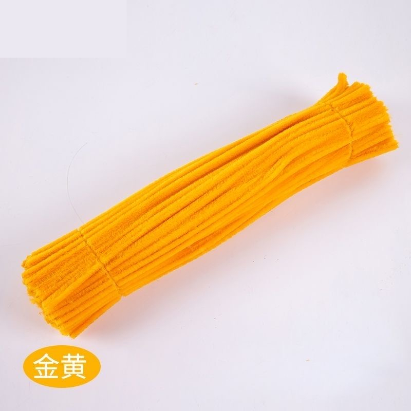 100pcs Colorful Dense fuzzy wire pipe cleaner craft flower Chenille ...