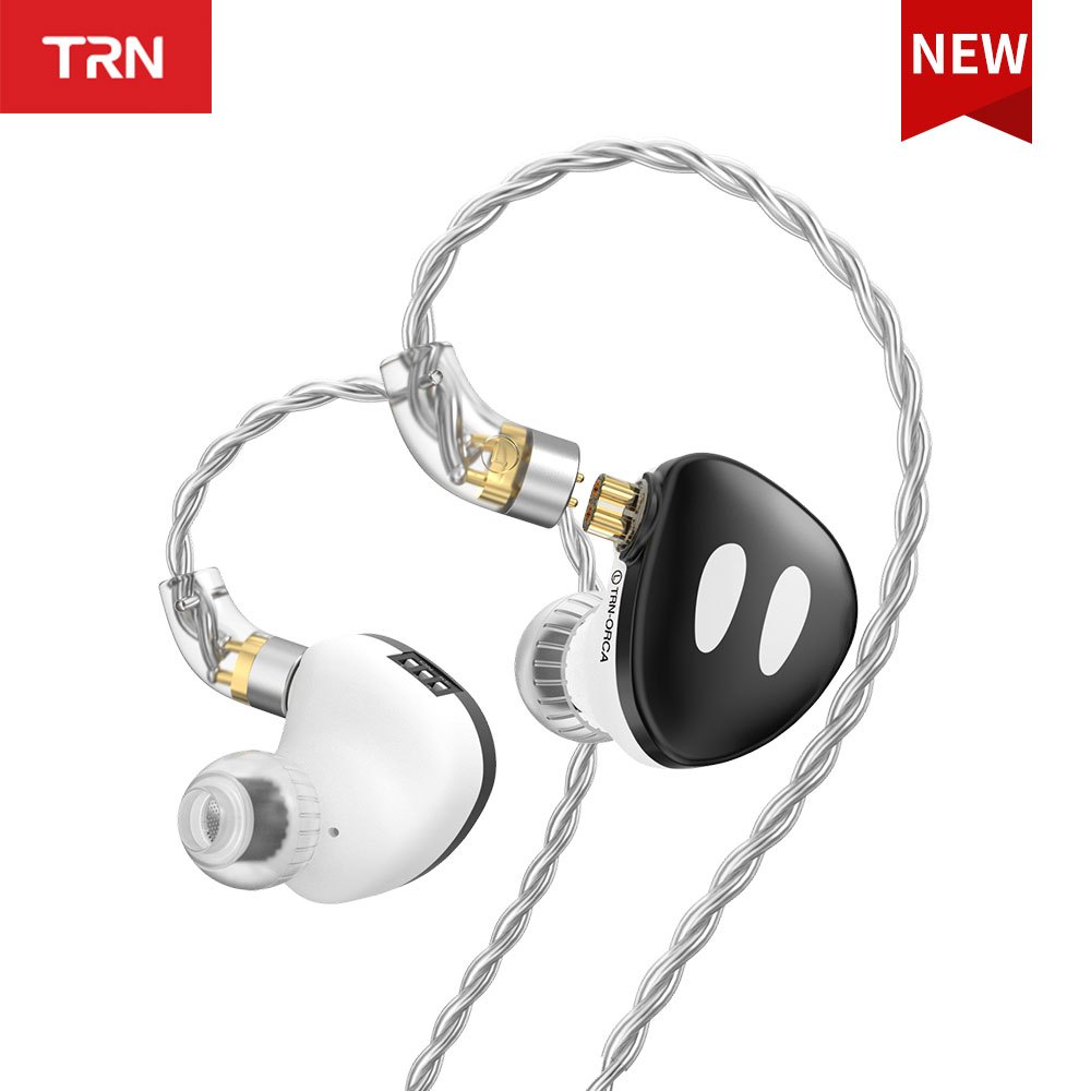 TRN ORCA 10mm Dual-Chamber Dynamic Driver IEMS HiFi Earphone Wired ...
