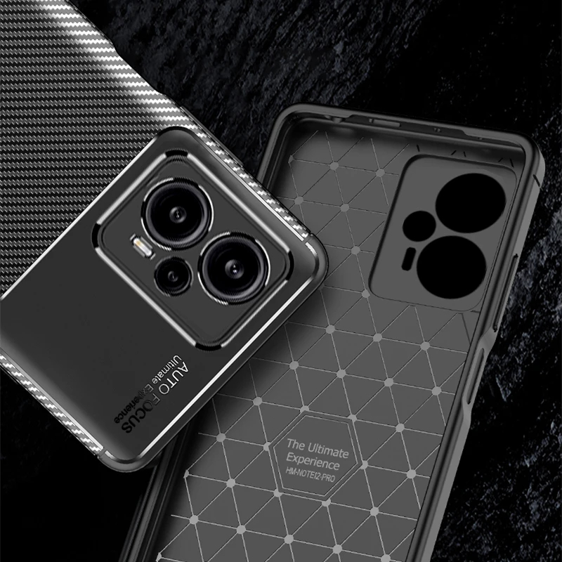 Carbon Fiber Soft Casing Redmi Note 12 Pro 5G Case Note12 4G Note 11S ...