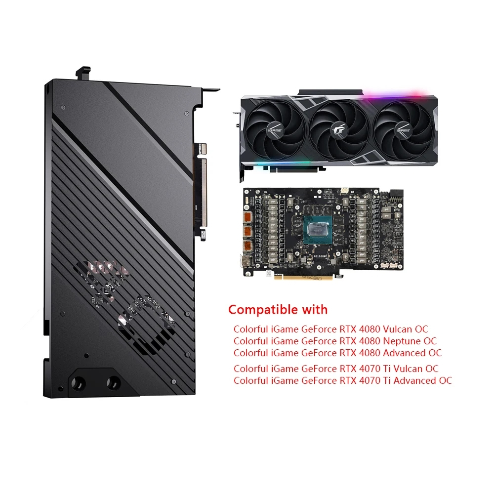 Granzon Water Block for Colorful GeForce RTX 4070Ti 4080 Vulcan ...