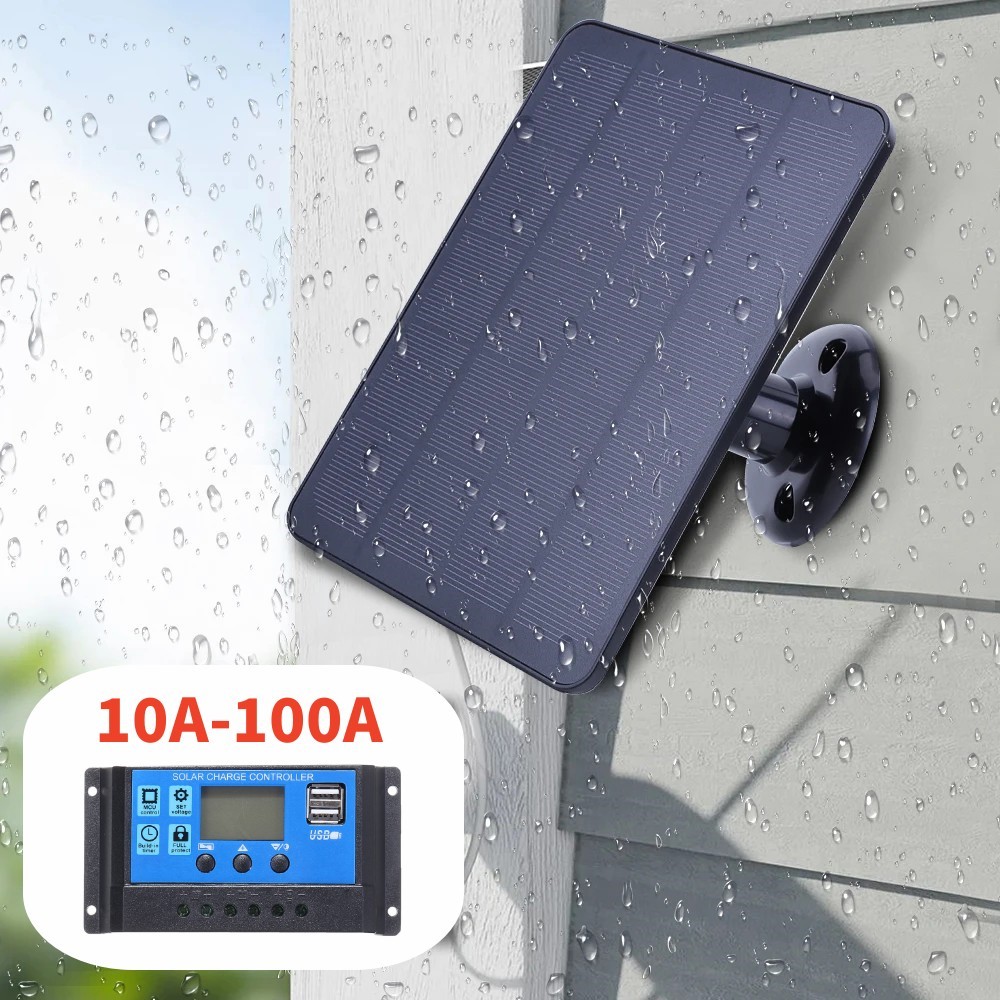 10W 5V Micro USB Solar Panel Rotation Waterproof Wall Mounted Solar Plate with 10A-100A solar ...