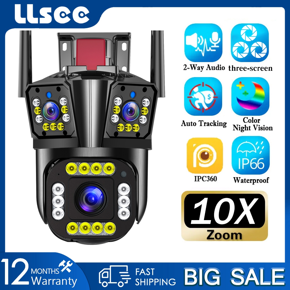LLSEE five lens CCTV wireless outdoor waterproof 20MP 10K cctv wifi camera monitoring 360 20X ...