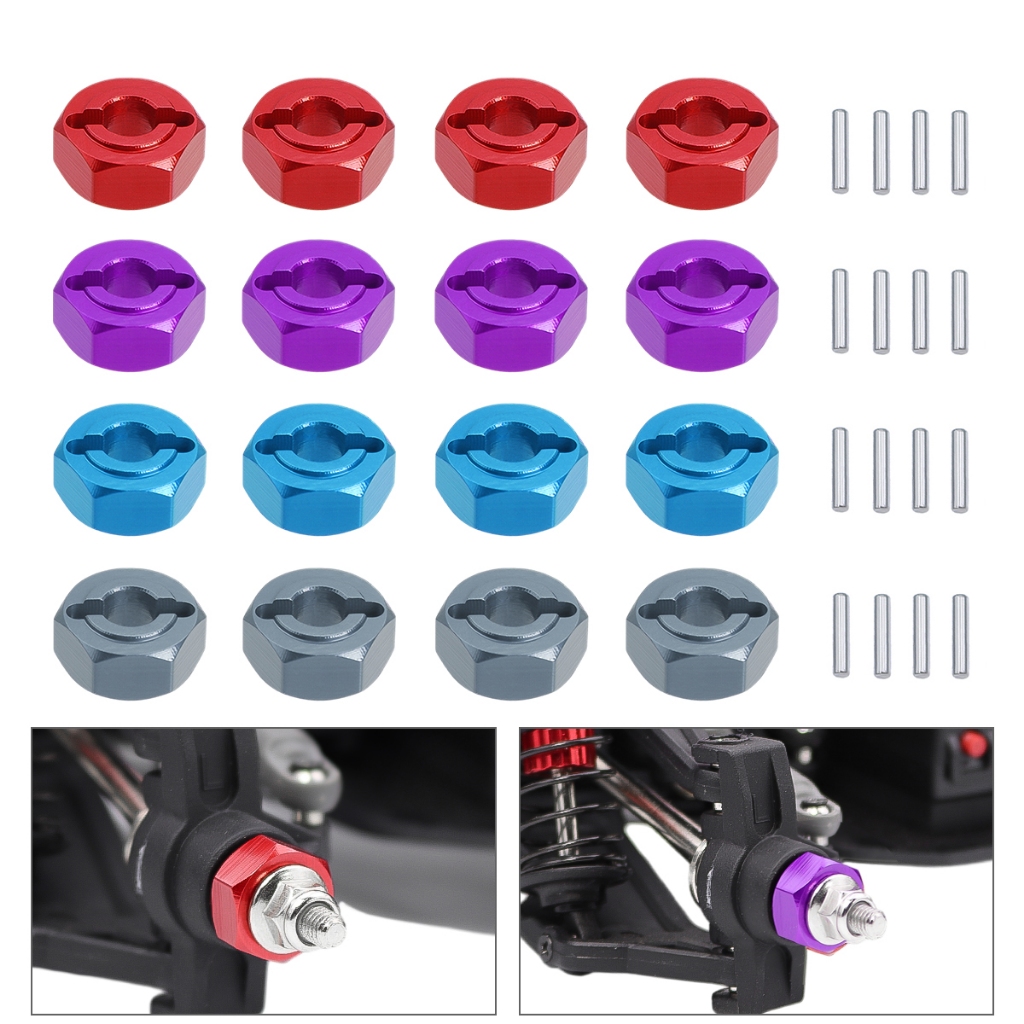 CNC Aluminum Metal 12mm*5mm Combiner Hex Wheel Hub Hex Adapter For 1/14 ...