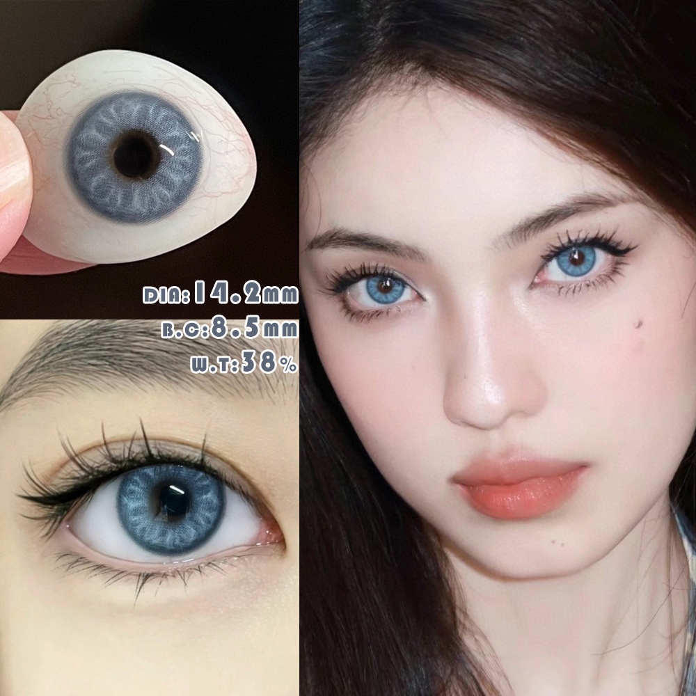 Blue Gray Grade 2024 New Style Cosmetic Contact Lenses cos Year Throw Large Small Diameter Pure ...