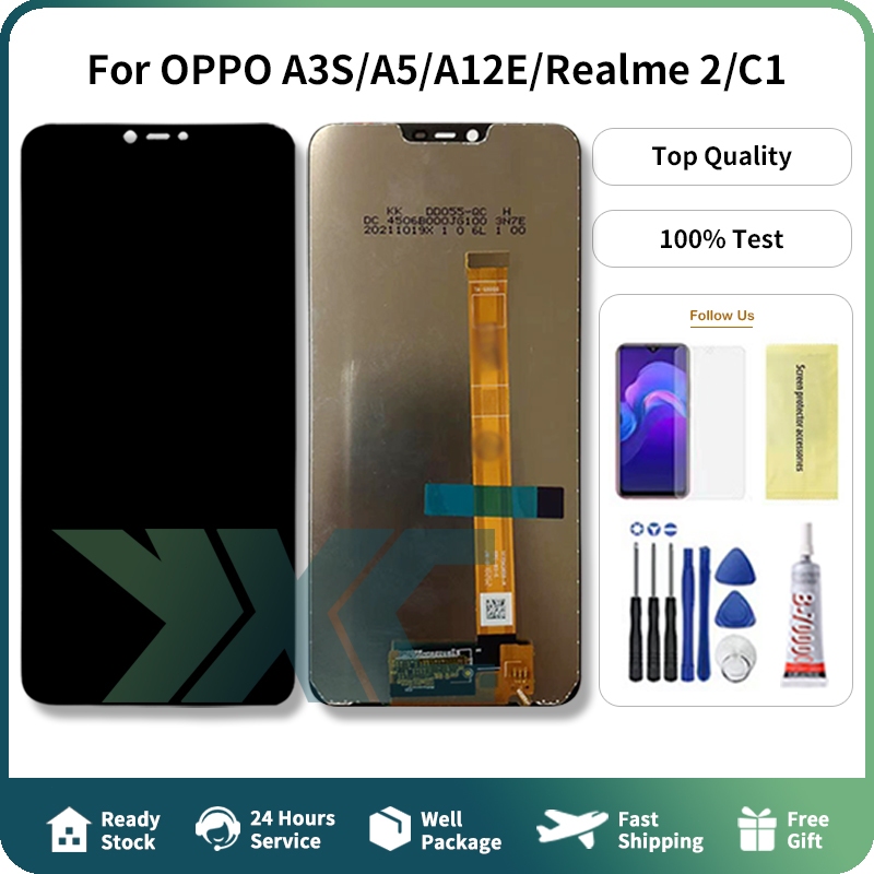 For Oppo A3s A5 A12e Realme 2 Realme C1 LCD Screen Assembly Replacement Ultra Clear LCD Display ...