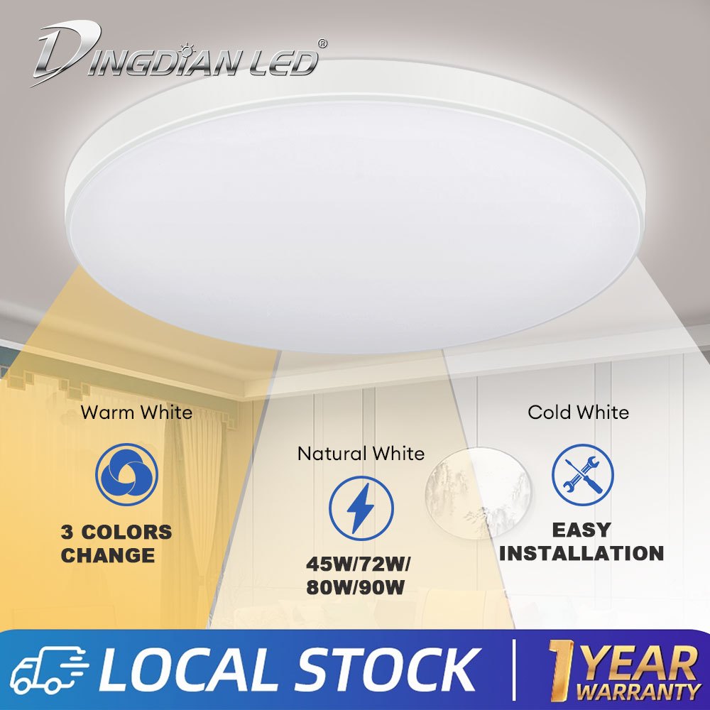 DingDian LED Tri color Ceiling Light 30W 48W 72W 80W 90W 3 Colors ...