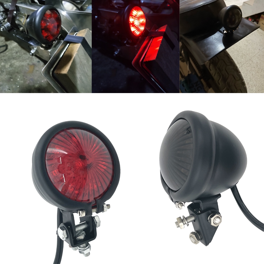 Motorcycle Red Led Brake Stop Tail Light Lamp For Harley Chopper Cafe ...