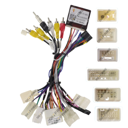 Car 16pin Wiring Harness Adapter Canbus Box Decoder Android Power Cable ...