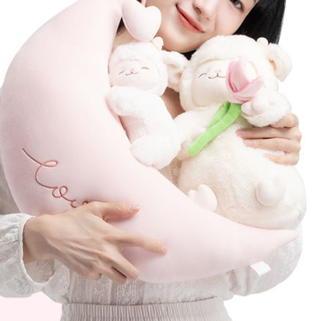 Miniso Premium Tulip Lamb Doll miniso Doll Tulip Sheep Baa Baa Plush Doll Pillow | Shopee ...
