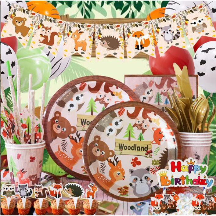 Woodland Animals banner animal theme Supplies for Woodland party forest ...