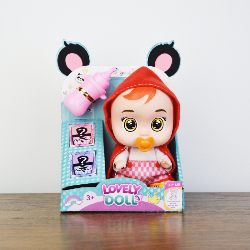 2024 Barbie doll toy 6-inch mini doll baby with hat, bottle, and ...