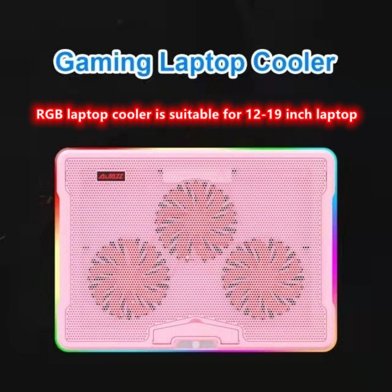 Laptop Cooler RGB Pink Cute Laptop Cooling Bracket Gamer PC Loptop Fan ...