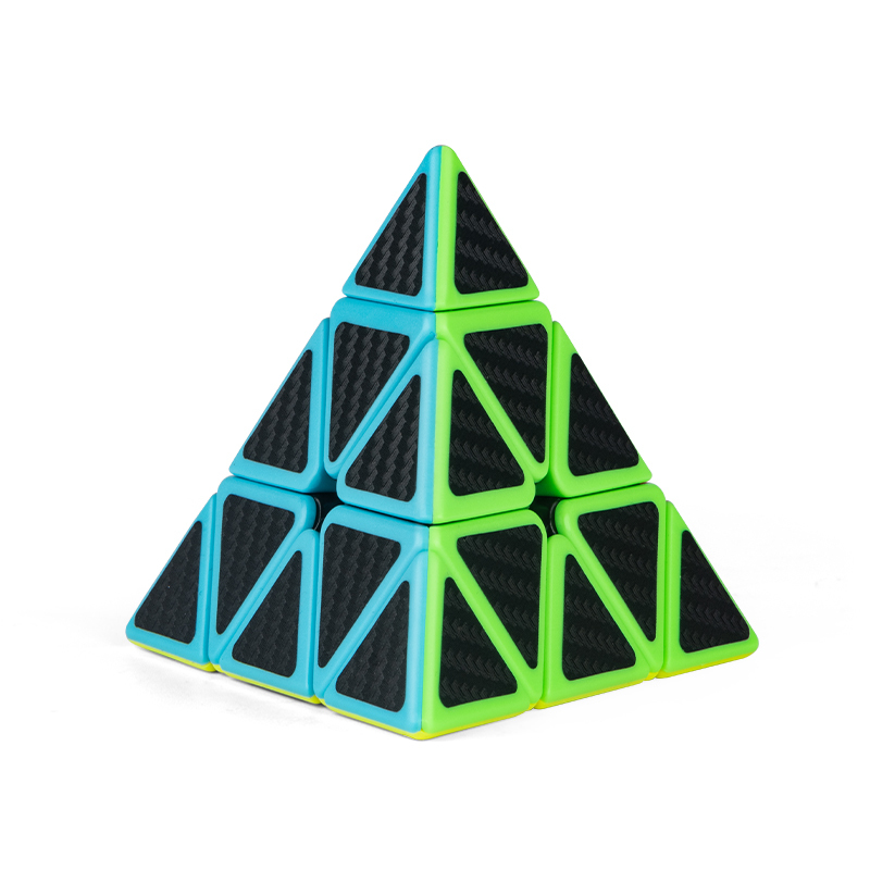 3X3 Pyramid Speed Cube Carbon Fiber Sticker Puzzle Cube 3X3X3 Speed ...