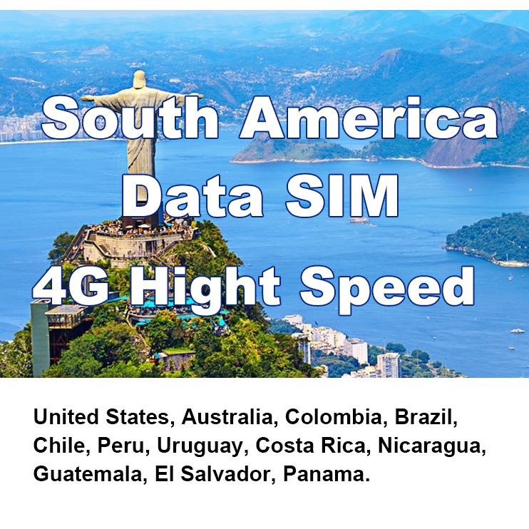 South America SIM Card for 7/15/20/28 Days in 4G/LTE | Colombia Brazil ...