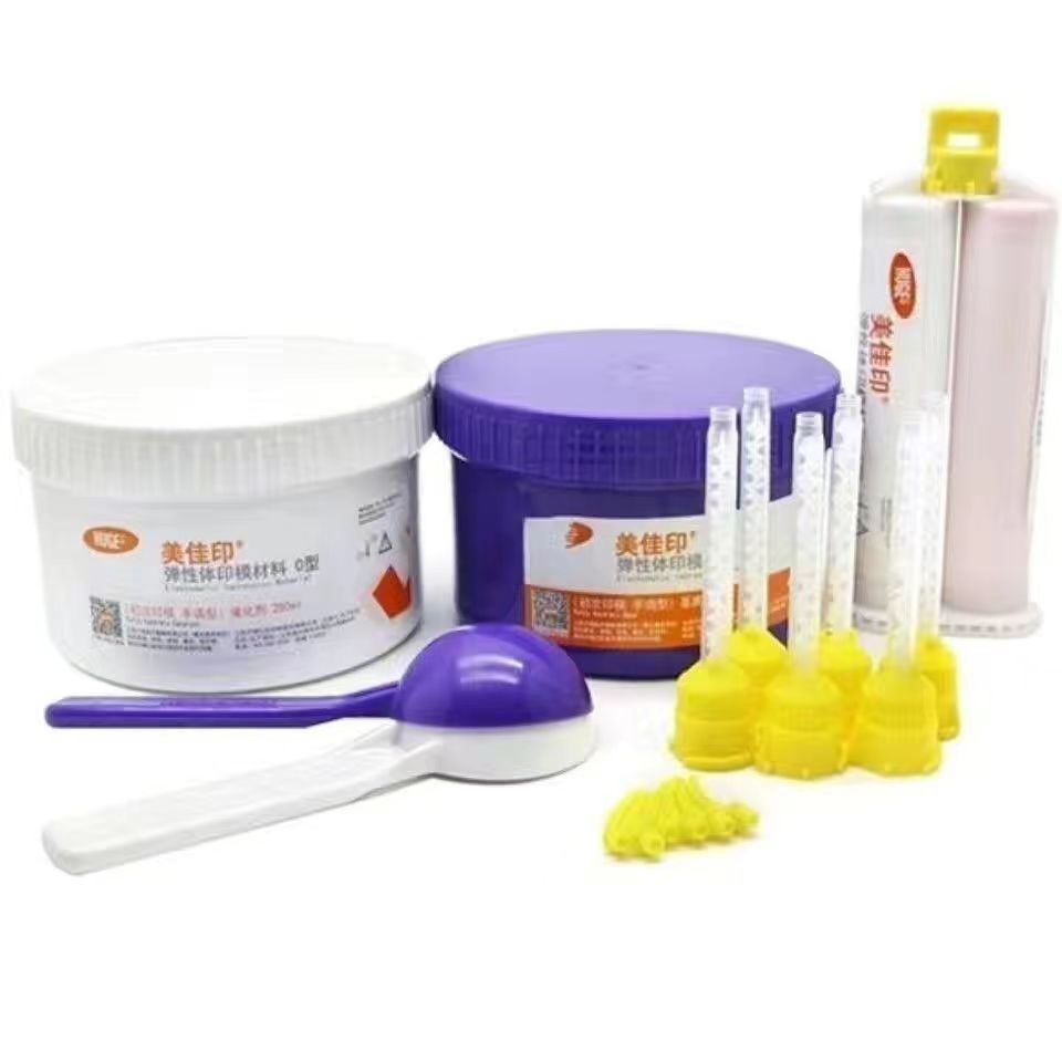 HUGE Dental Impression Kit Soft Putty and Light Body Silicone Rubber ...
