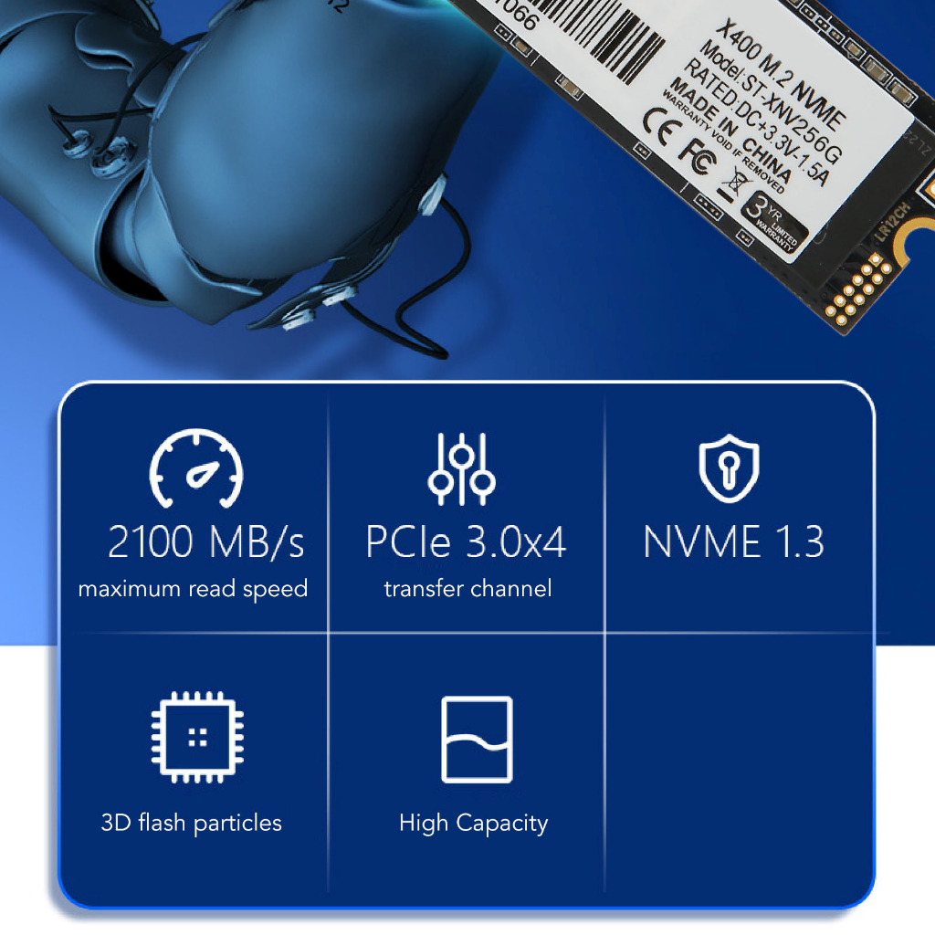 PCIE 3.0 Nvme M.2 SSD PCIE Gen3 X4 Interface 2100MB/s Read Speed 3D TLC ...