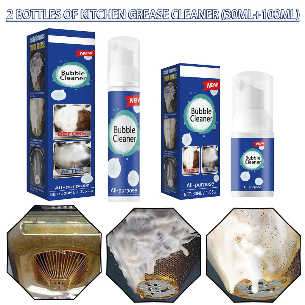 Multi-Purpose Cleaning Bubble Cleaner Spray Foam Kitchen Grease Dirt Removal | Shopee Philippines