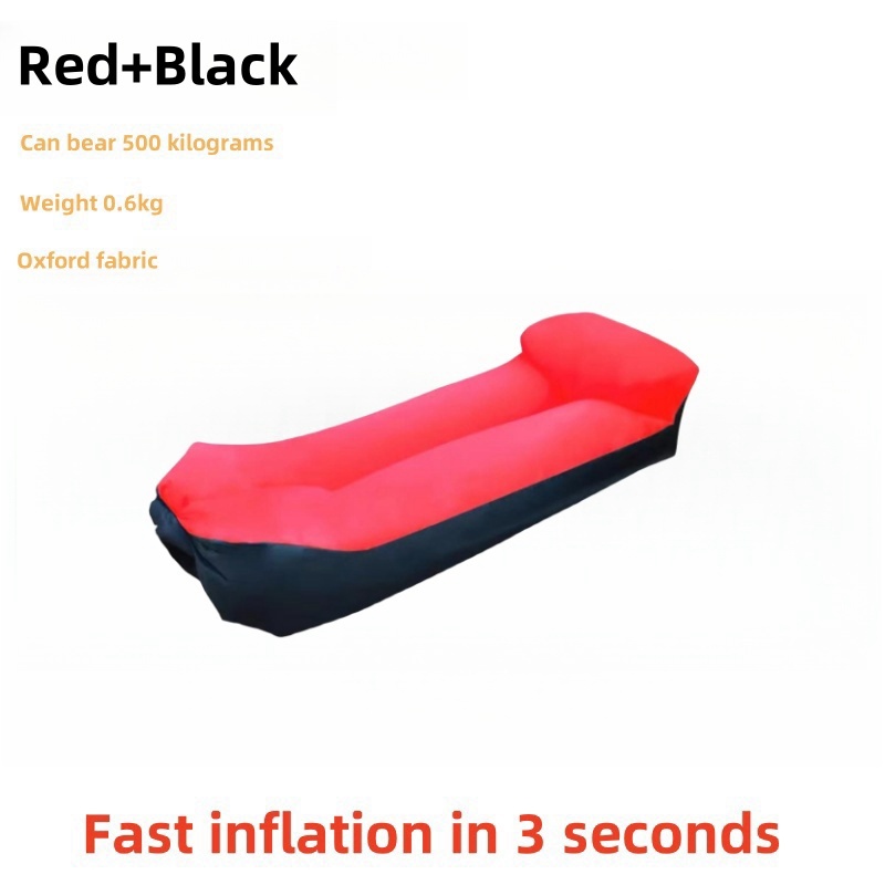 Inflatable Sleeping Bag Banana Bed With Pillow Folding Sofa Beach Air ...