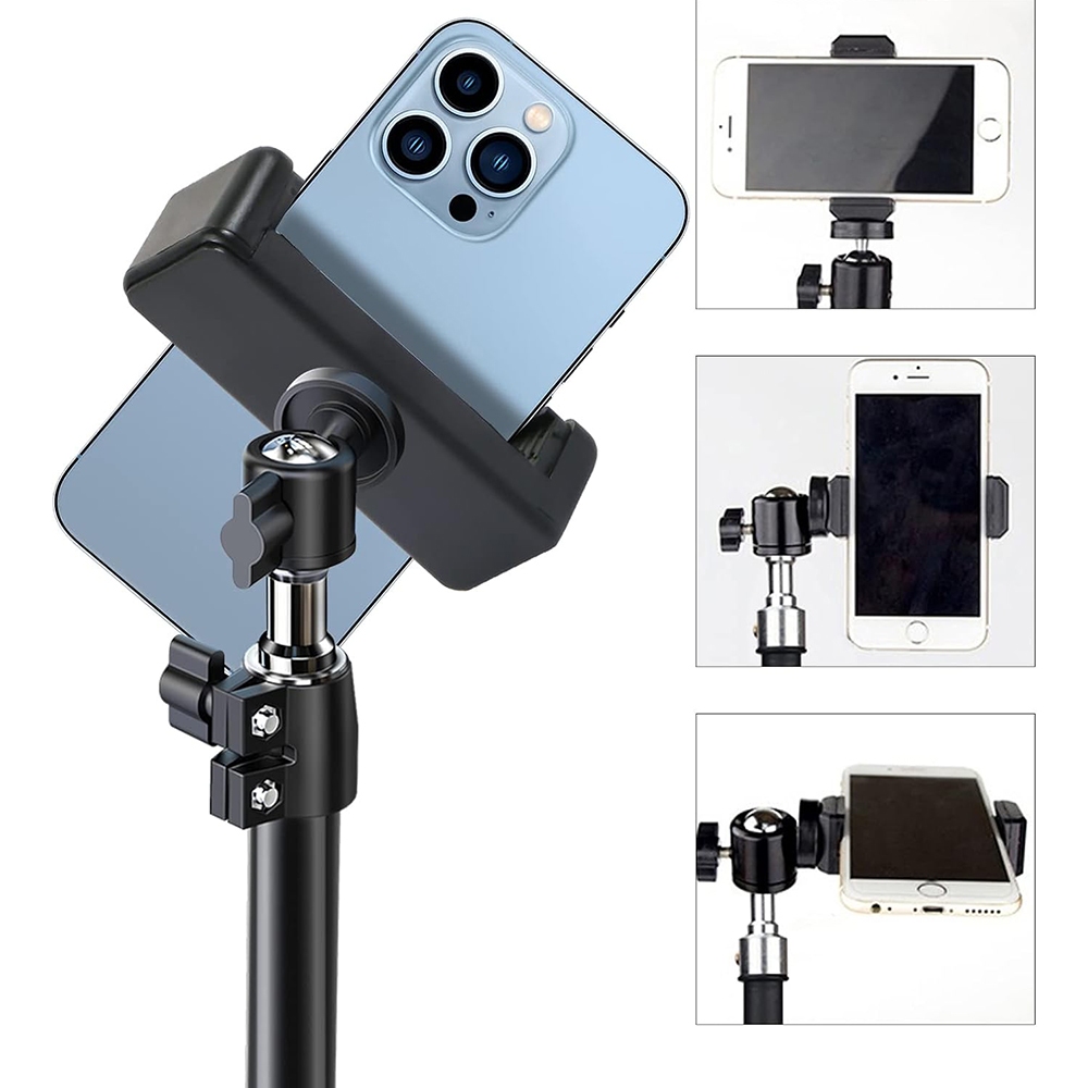 Universal Cell Phone Tripod Mount Adapter, Phone Holder Clip Connector ...