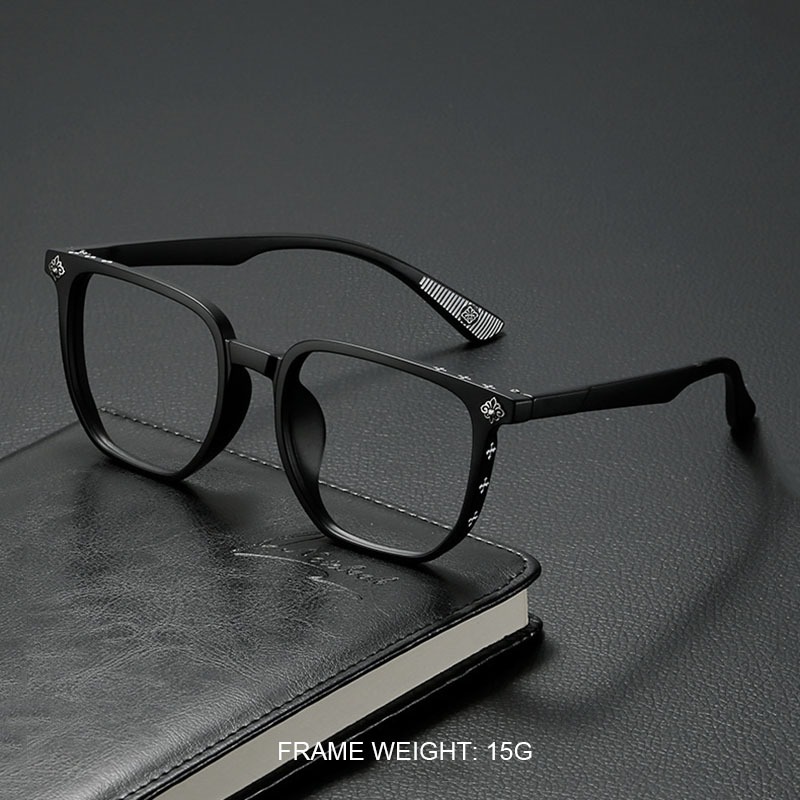 Fashion Vintage Large Square Frame Eyeglasses for Men Women Retro ...