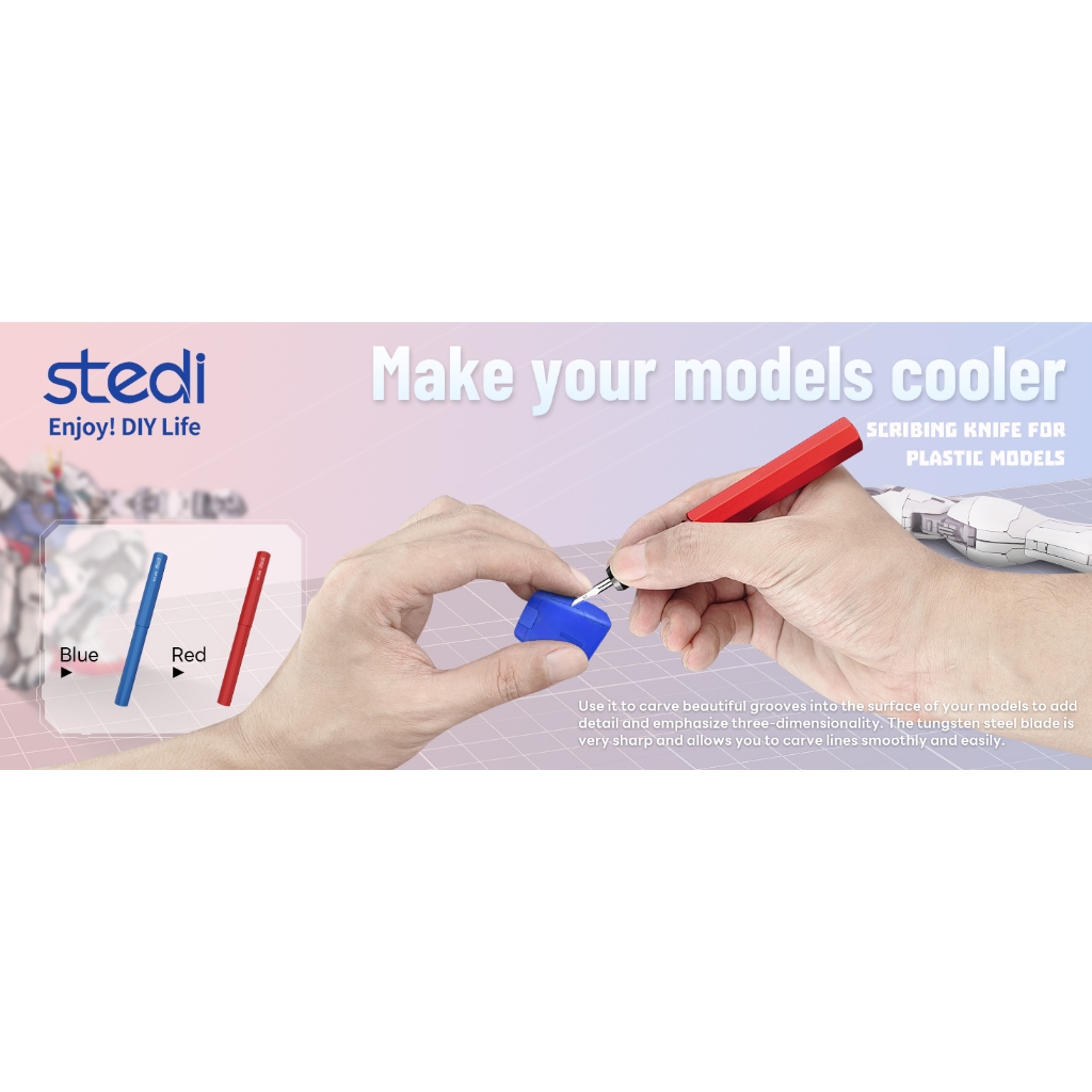stedi Prime Pro Model Scriber Chisel，for Modeling Hobby，for RG Scale ...
